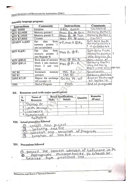 22421 Digital Electronics and Microcontroller Applications | DEM | Lab Manual Answers Second ...