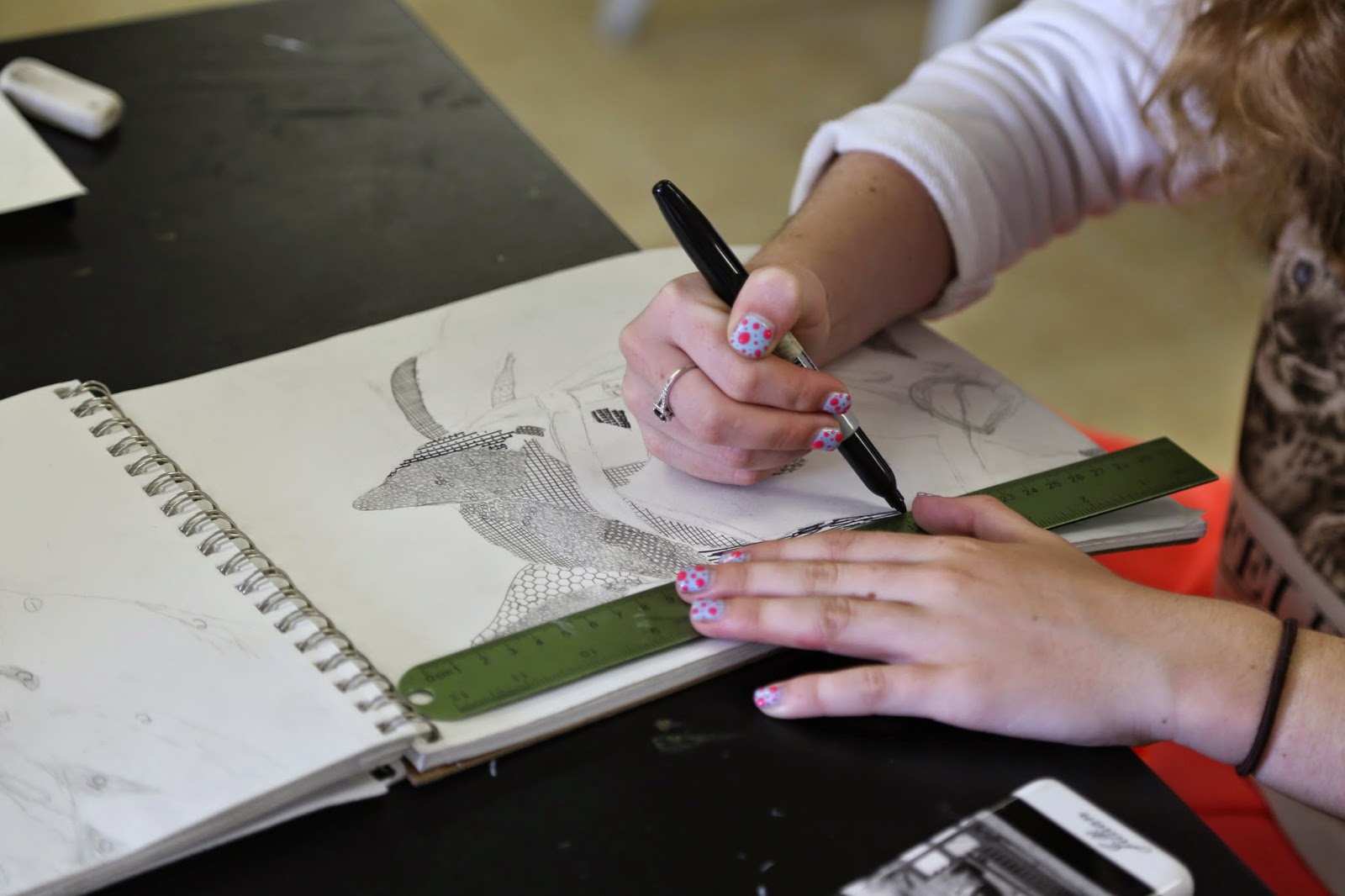 Grauer Art: Line Technique Drawing, 8th Grade Art