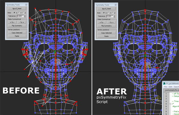 Fix Non-Symmetrical vertices of 3ds Max mesh to use with Symmetry Tool ...