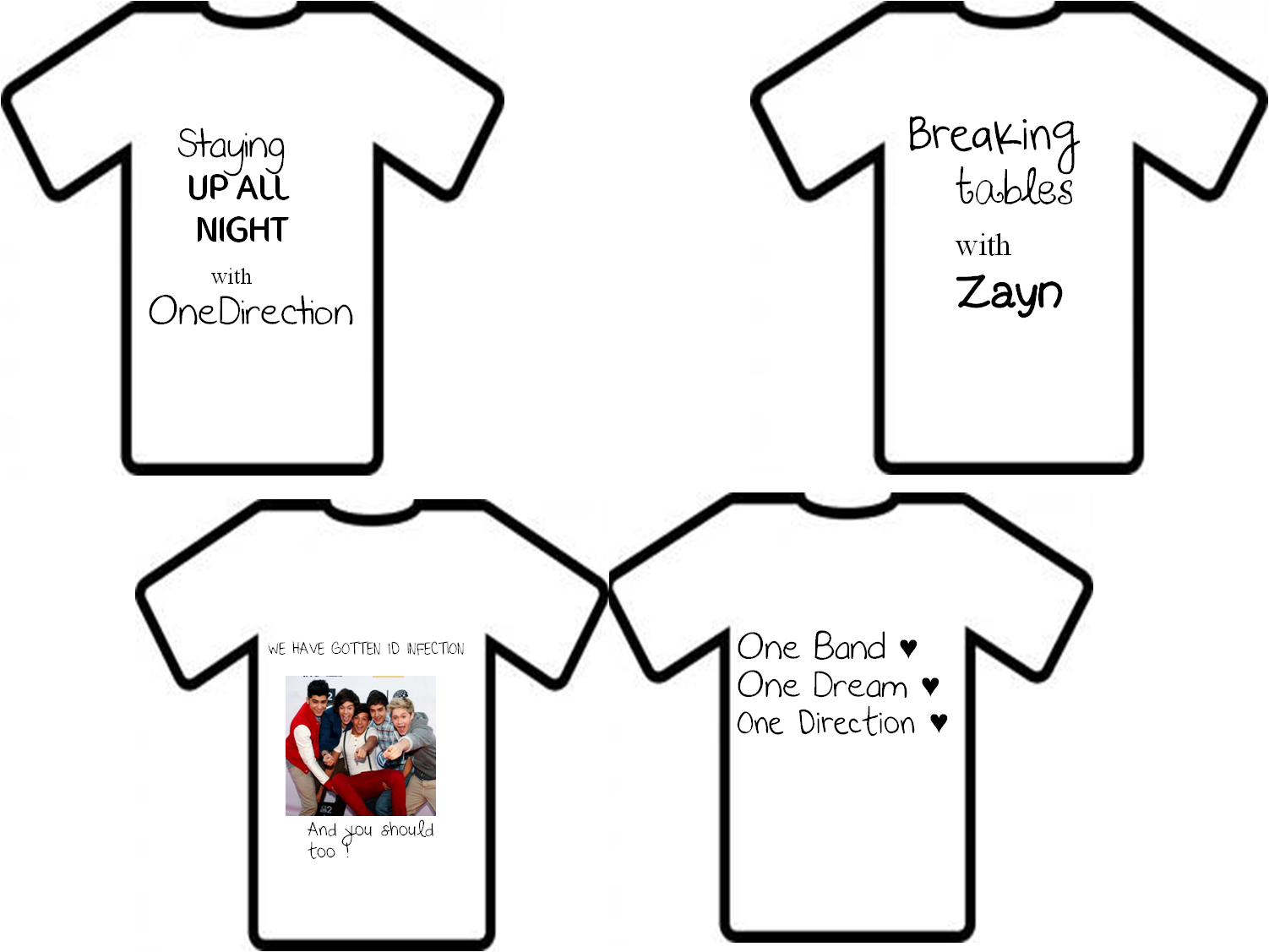 One Direction Merchandises !: 1D TEES