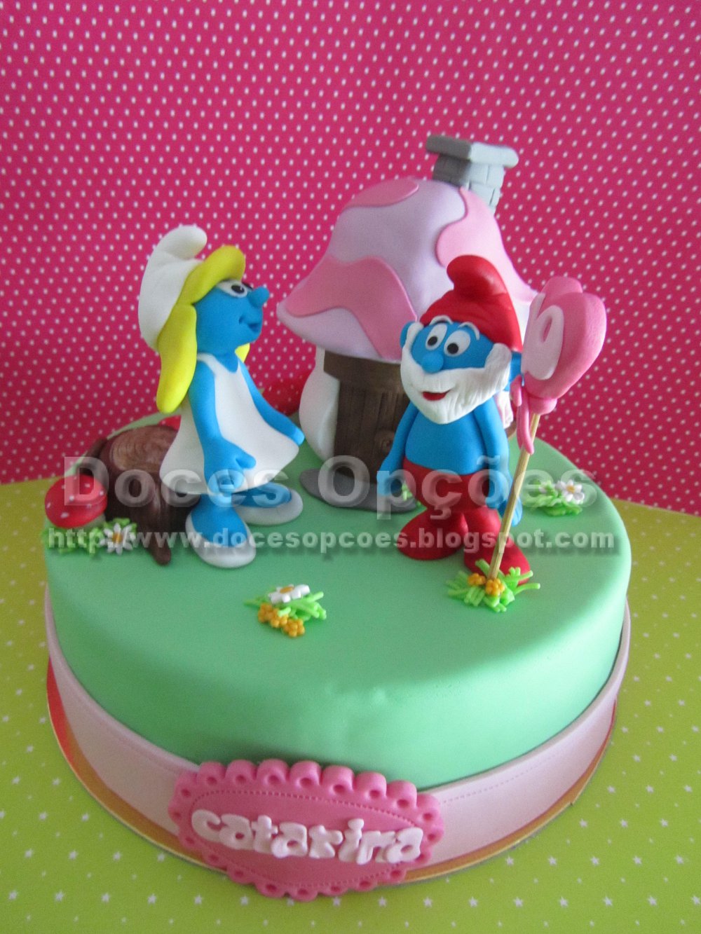 Doces Opções: A Estrunfina e o Papa Smurf no aniversário da Catarina