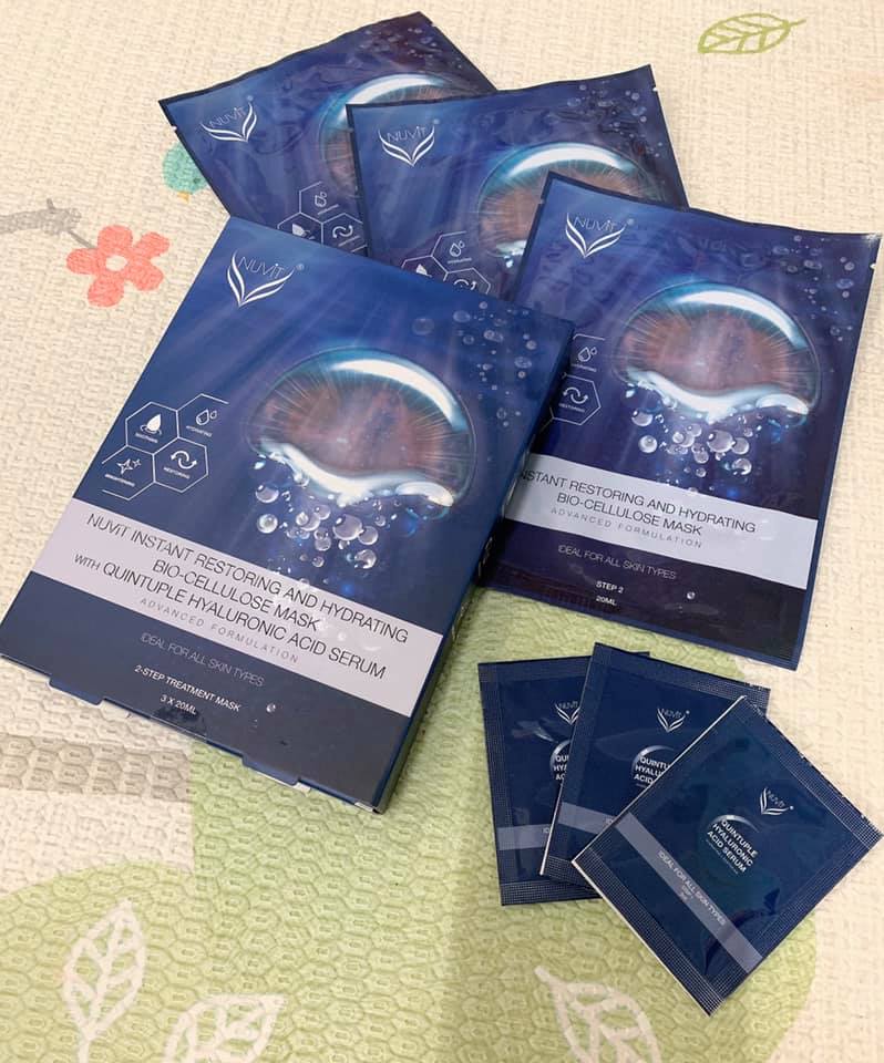 Nuvit Instant Restoring and Hydrating Bio-Cellulose Mask with Quintuple ...