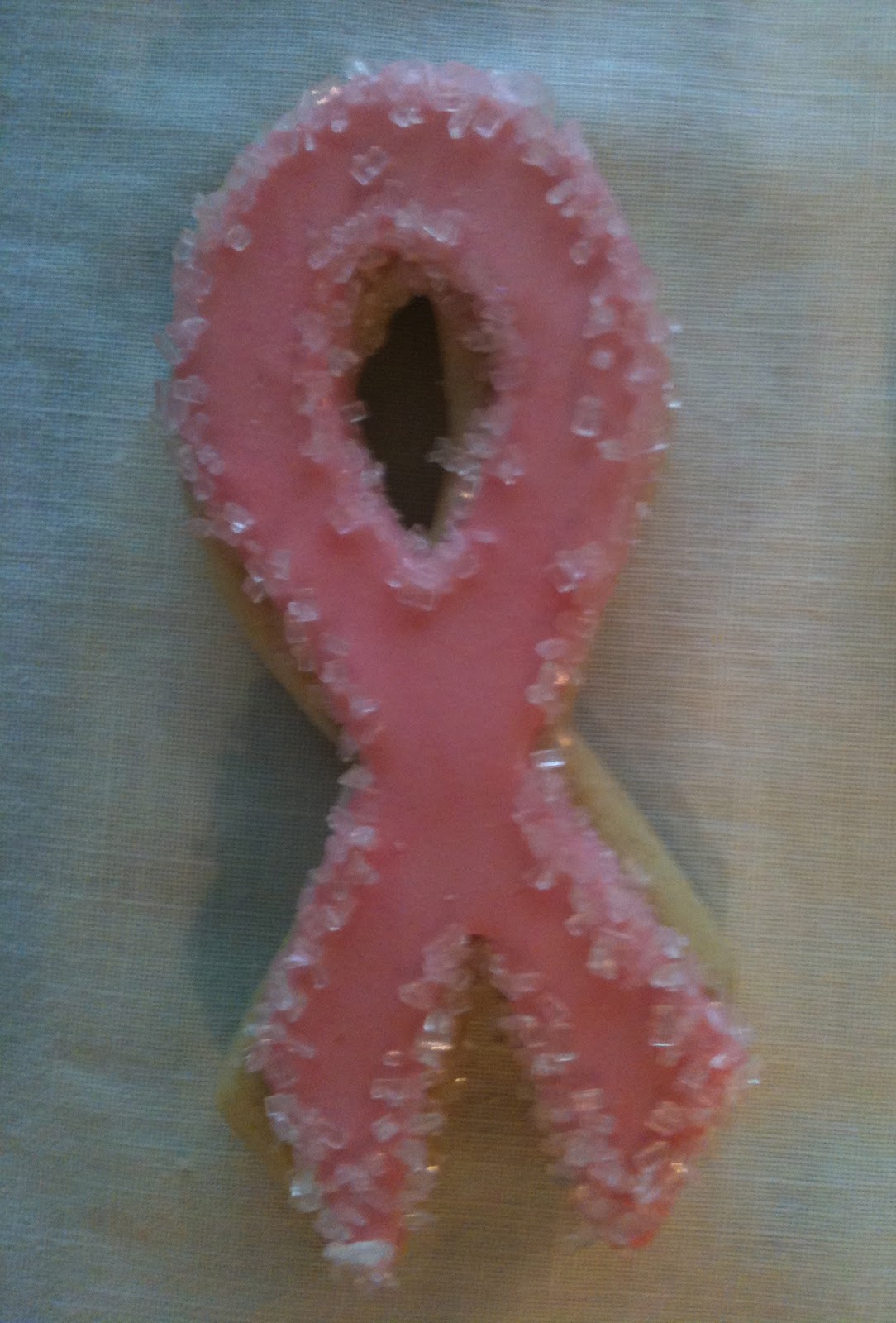 annie bakes and makes: Pink Breast Cancer Ribbon Cookies