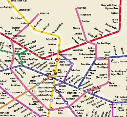 Delhi Metro Pink Line | Delhi Metro Pink Line Route , Station | Delhi Metro