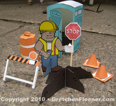Papercraft - Road Construction Playset - Papercraft4u | Free ...