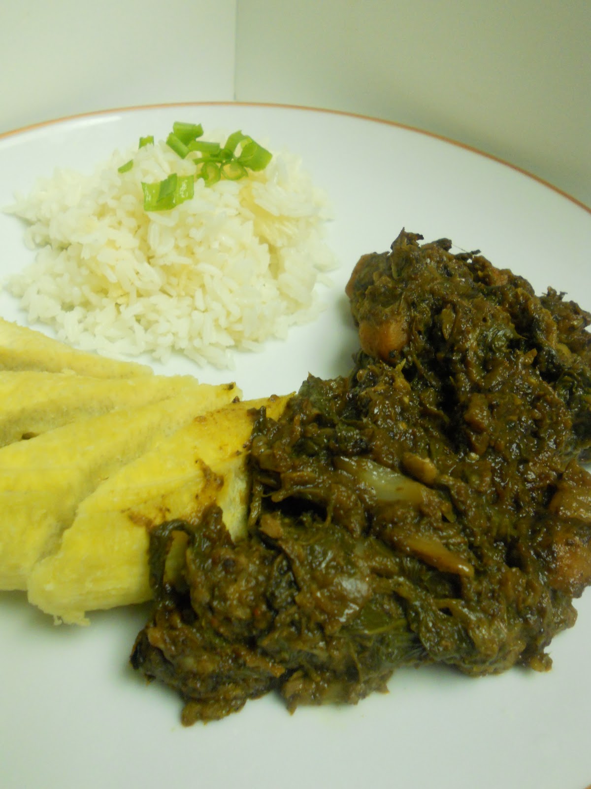 My Haitian Kitchen: Legumes Epinard, Chou, Berejèn, Militon a Vyann Bef ...