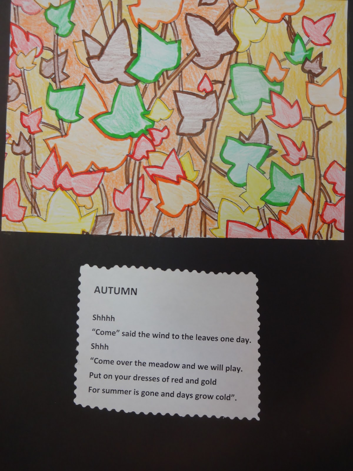 ENGLISH AT SCHOOL, Sant Josep, Navàs: AUTUMN poem, Year 1 and Year 2