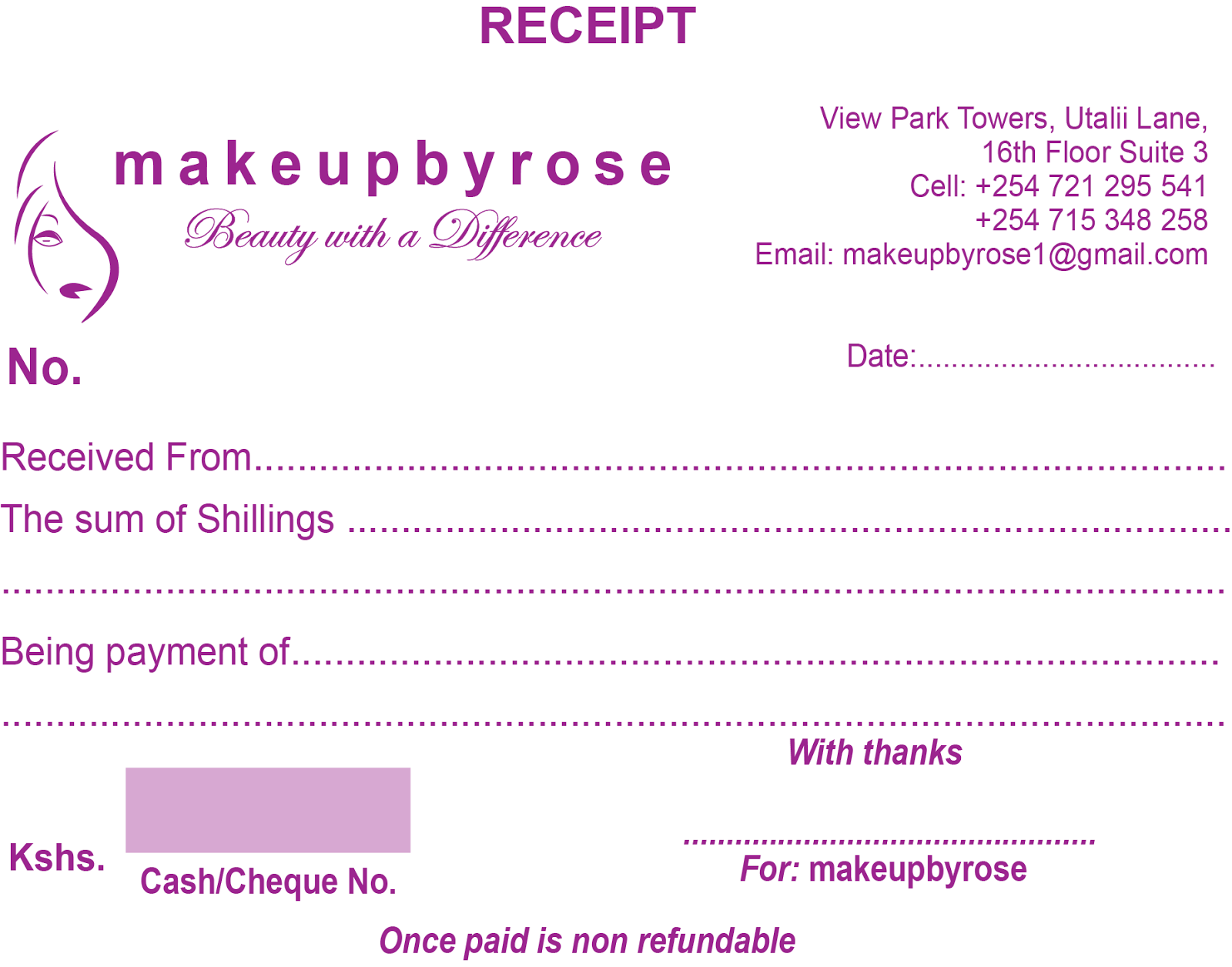 Branded Business Books : Receipt Books