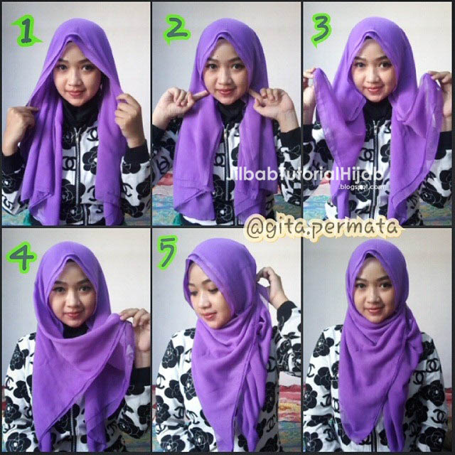 6 Tutorial Hijab Segi Empat Sederhana | Tutorial Hijab