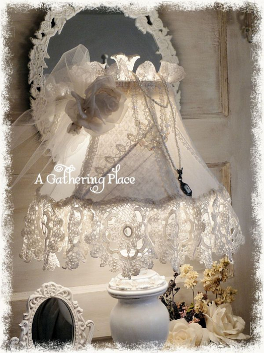 AMARNA ARTESANATO E IMAGENS: ABAJOURS ESTILO SHABBY CHIC