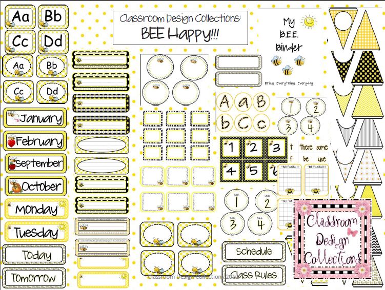 Classroom Design Collections: Yellow Word Wall Letters and Giveaway ...