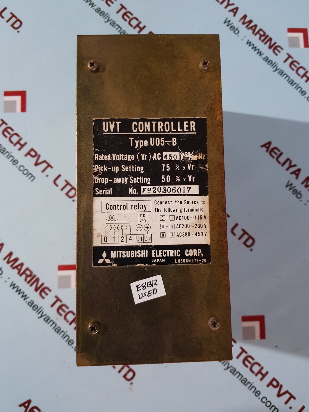 MITSUBISHI U05-B UVT CONTROLLER AC450V - Aeliya Marine