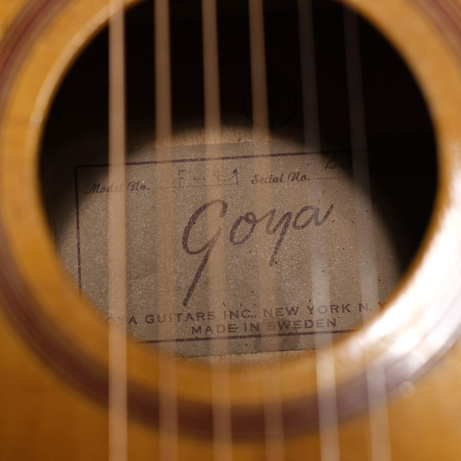 1965 Levin-made Goya F-11 Flattop Guitar