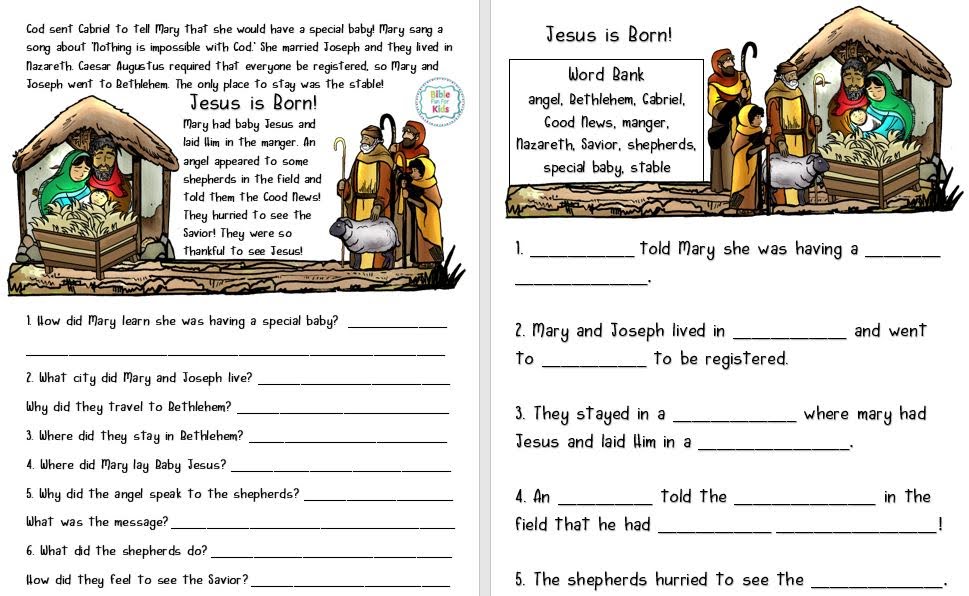 Bible Fun For Kids: The Shepherds Visit Jesus