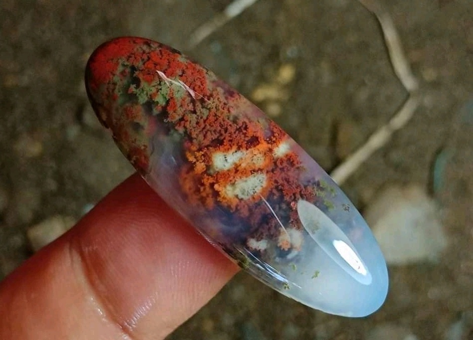 Moss Agate Chalcedony From Java Indonesia