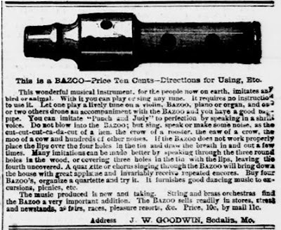 Early Sports and Pop Culture History Blog: Bazoo, Kazoo, Bazooka – from ...