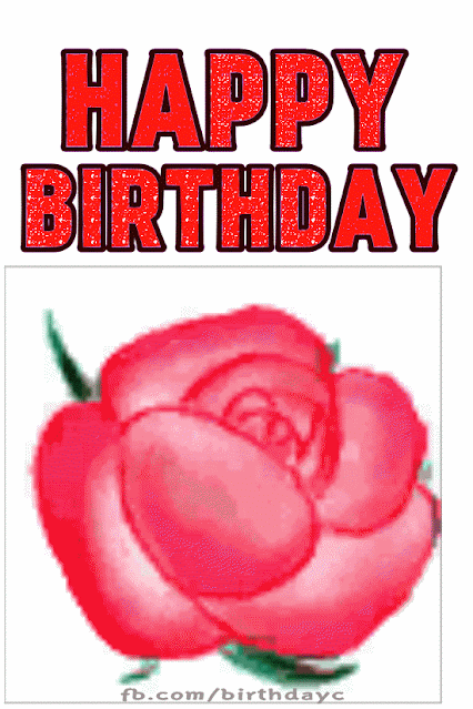 Happy Birthday Red Rose Gif - HBDAY.ART