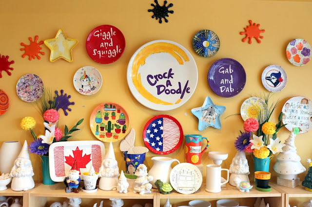 Create With Mom: Pottery Painting at Crock a Doodle