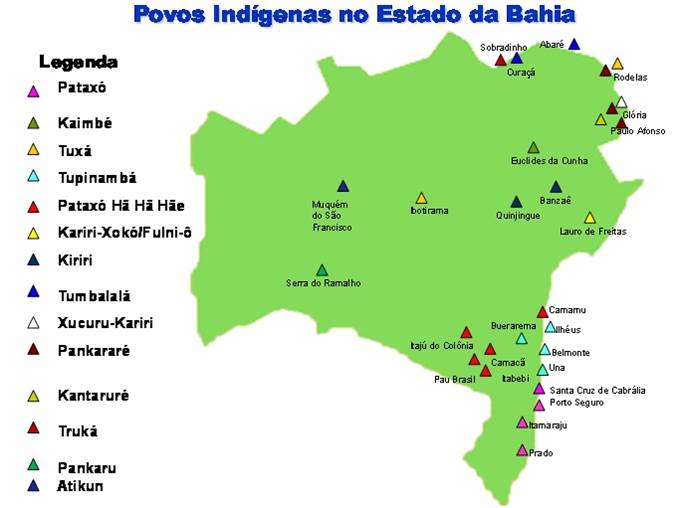 MAPA DOS POVOS INDÍGENAS NA BAHIA ~ PET Comunidades Indígenas UFBA