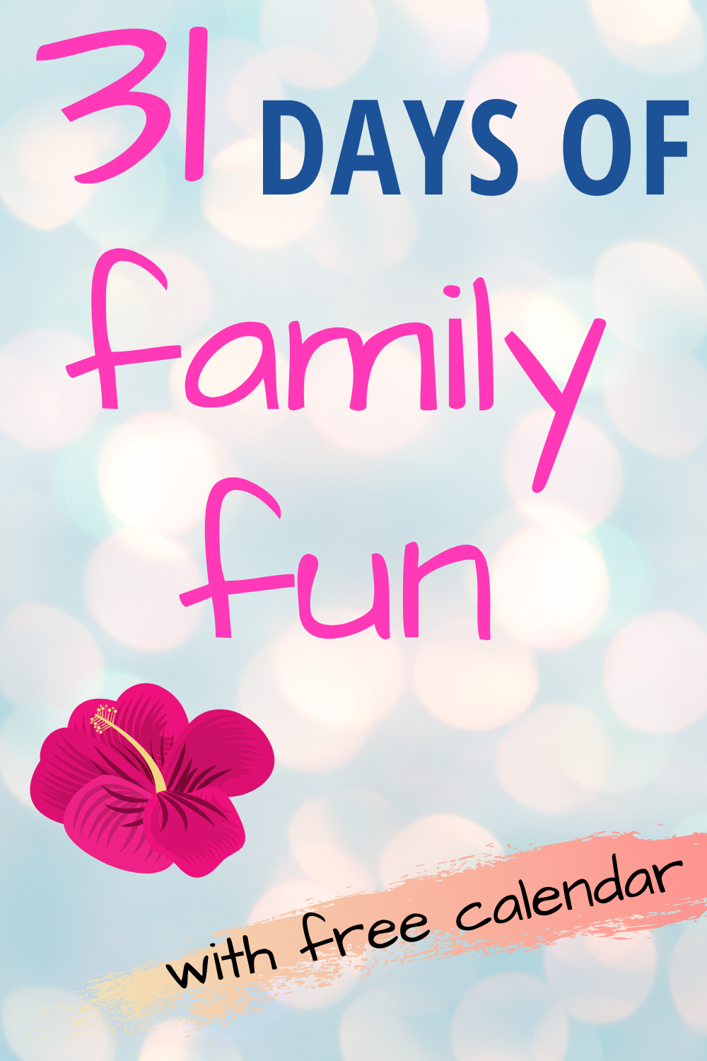31 Day Activity Planner For Families {with FREE printable}