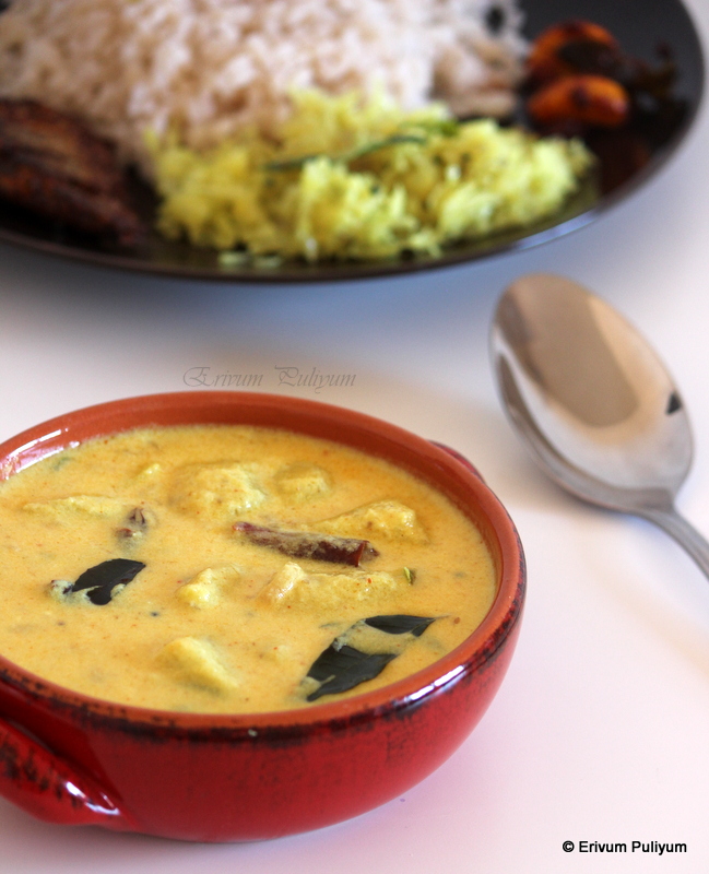 Erivum Puliyum: Chembu Moru Curry | Chembu Pullissery | Colocasia Curry ...