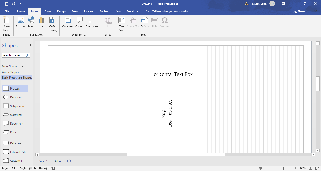 How To Insert / Draw Text Box in Visio (2019, 2021)