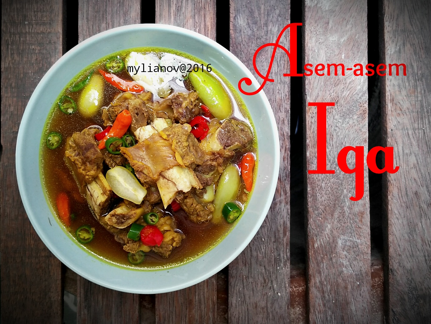 Dapur Gue, The Story of My Smokey Kitchen: Asem-asem Iga