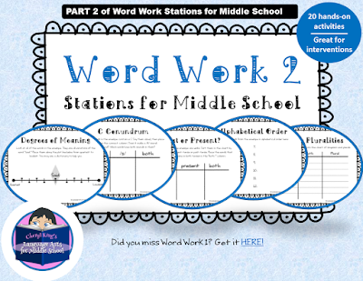 Language Arts for Middle School: Word Work in Secondary School