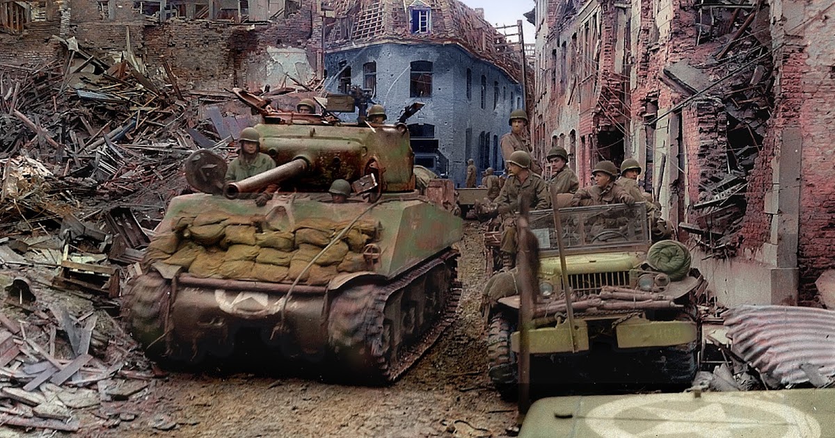 Colors for a Bygone Era: U.S. Allied forces in the German town of ...