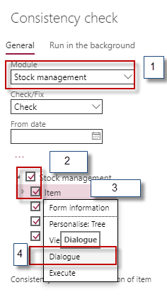 Single Item Database Consistency Check in Dynamics 365