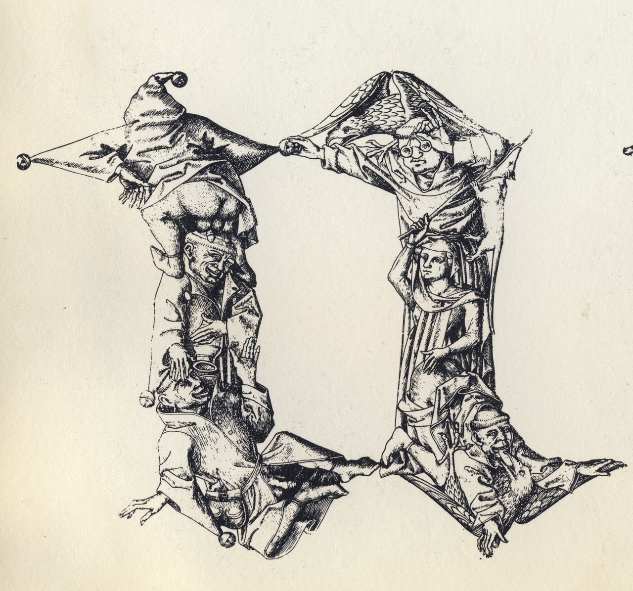 Master E. S: Fantastic Alphabet, the letter N (1466 –1467)