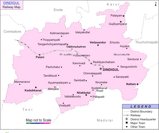 Rail-Map-india: Dindigul_railway_map