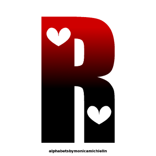 M. Michielin Alphabets: LOVE LETTERS ALPHABET RED AND BLACK DEGRADÊ AND ...