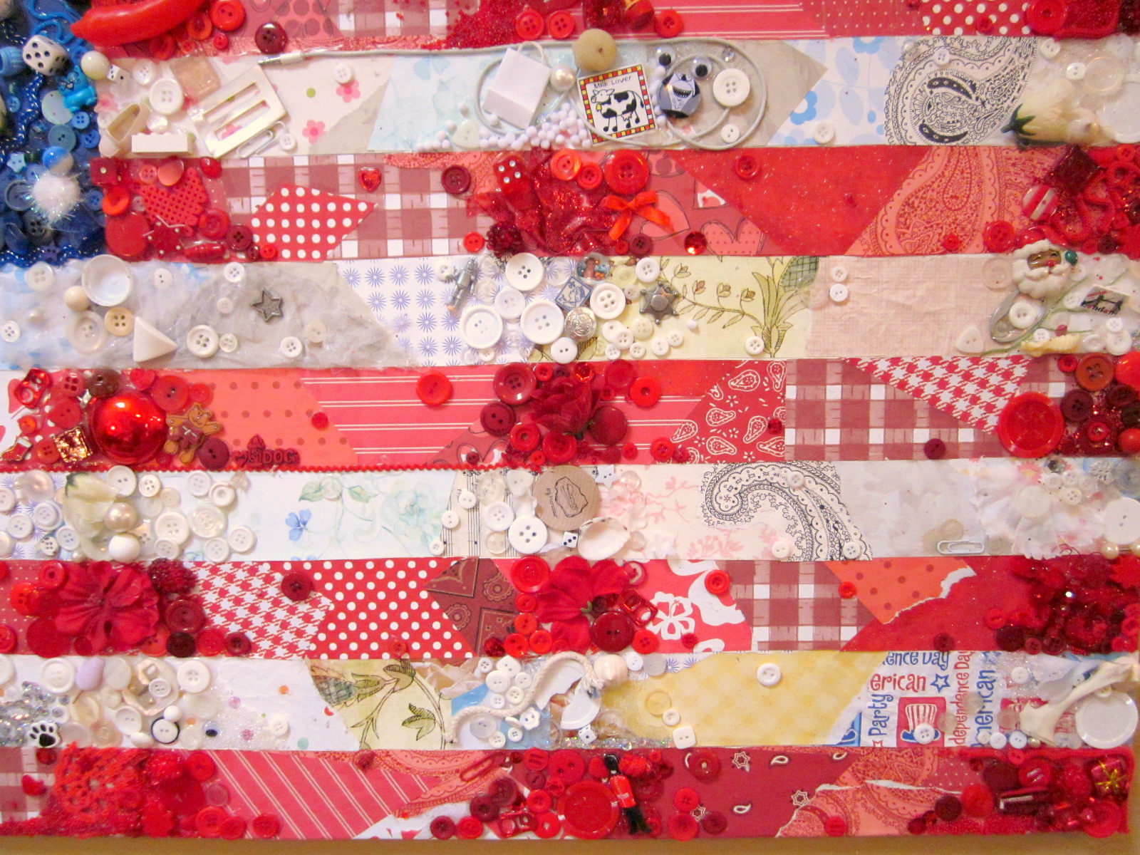 We Grow By Our Dreams: American Flag Collage