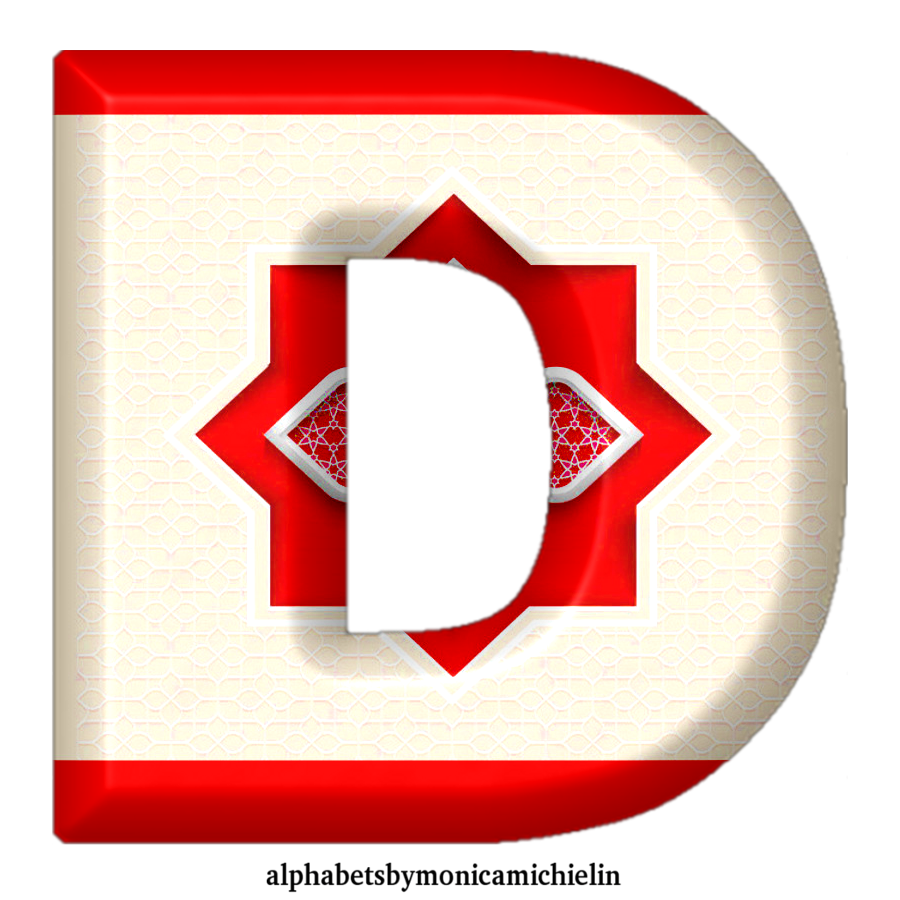 M. Michielin Alphabets: RED ARABIC DAMASK ALPHABET LETTERS PNG AND ...