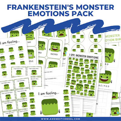 Free Printable Frankenstein's Monster Themed I am Feeling Drawing ...