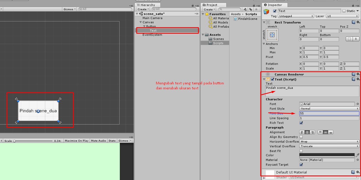 Cara Berpindah Scene atau Level Menggunakan Unity3d Versi Terbaru - Unity Tutorial Indonesia ...