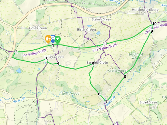 Hertfordshire Walker: Walk 149: Cole Green Way Loop