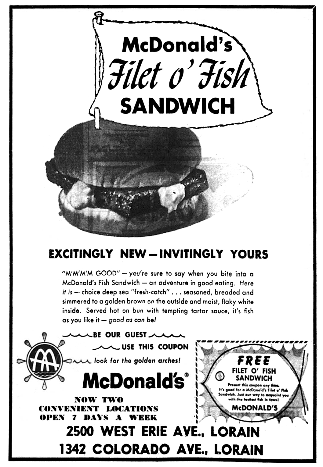 Brady's Bunch of Lorain County Nostalgia: McDonald’s Filet o’ Fish Ad ...