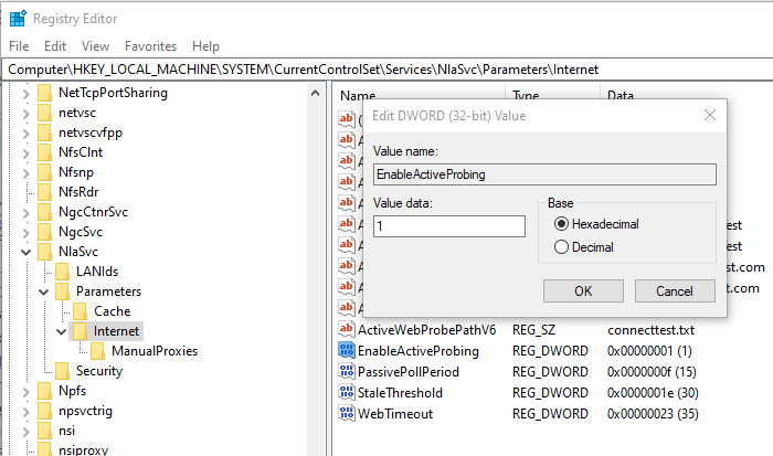 msftconnecttest 리디렉션 오류를 제거하는 방법