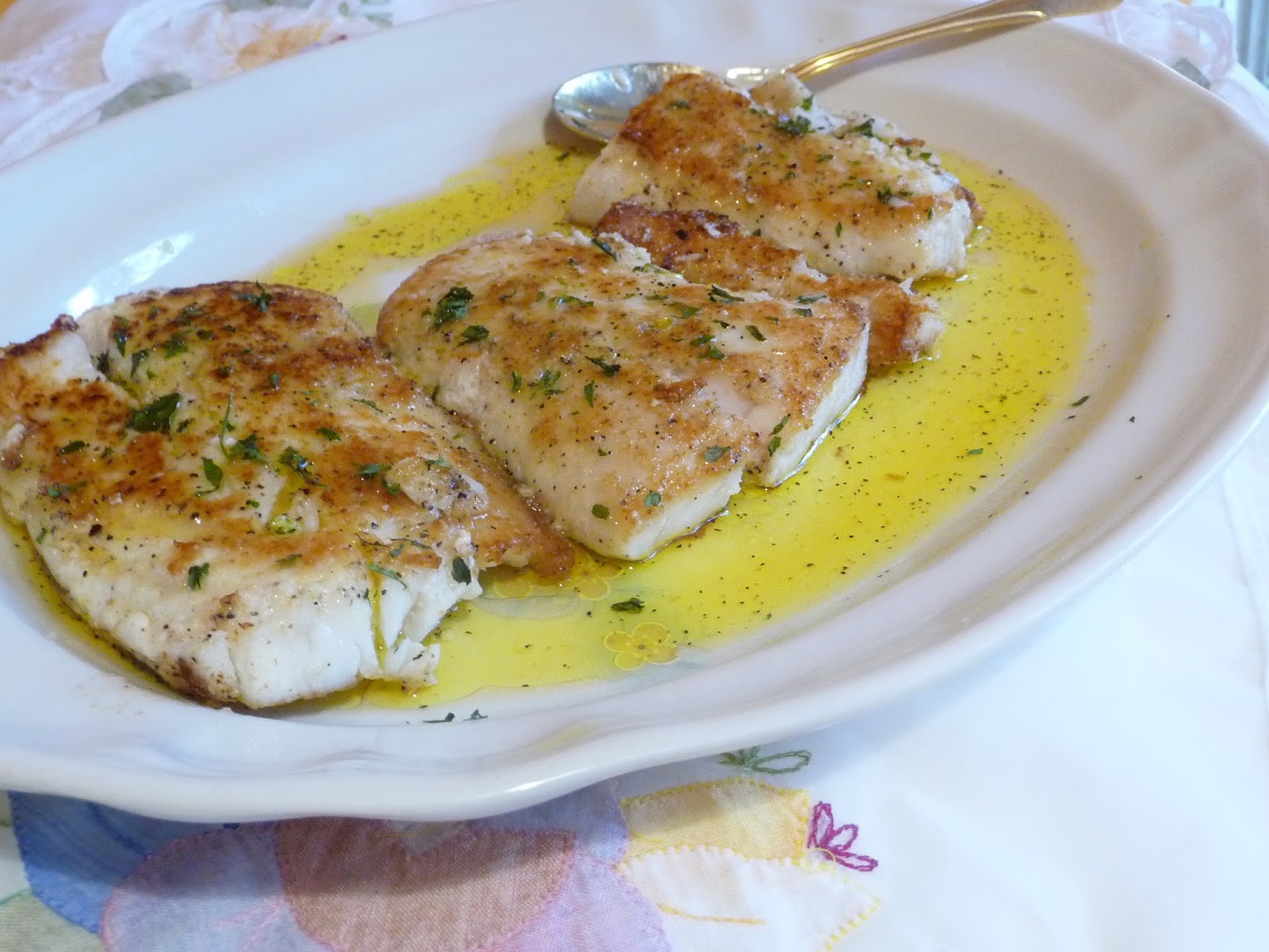LIGHTLY "FLOURED" FISH IN LEMON BUTTER SAUCE