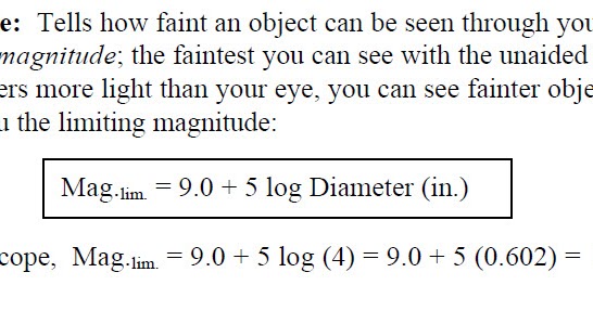 How to study a "Telescope": Limiting Magnitude introduction