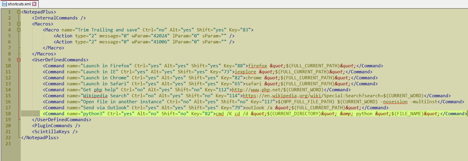 Running scripts from Notepad++ | Rpy3