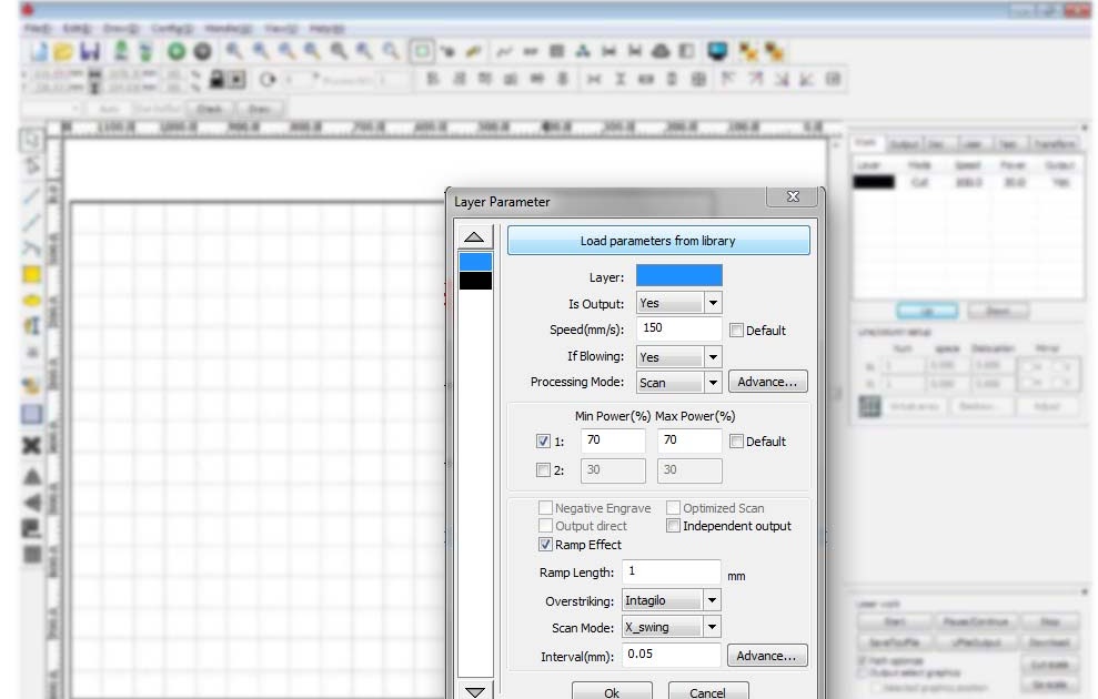 RDworks import library settings