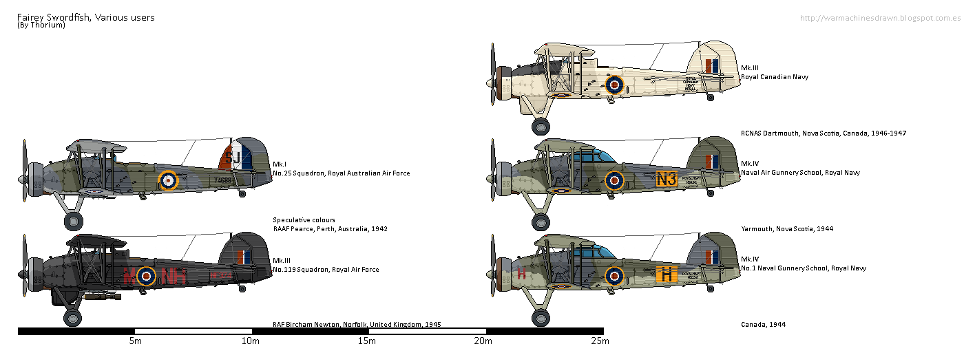 War Machines Drawn: Fairey Swordfish, part two, Commonwealth & Royal ...