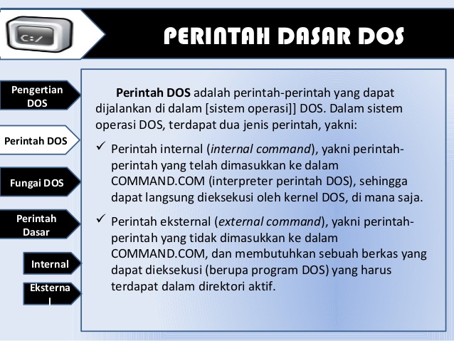 Perintah DOS dan Cara Penggunaan ~ Galeri Komputer