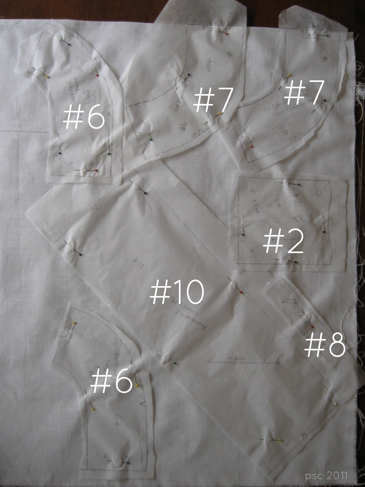 Pickup Some Creativity: Sew-Along Day 1, Cutting out the pattern pieces