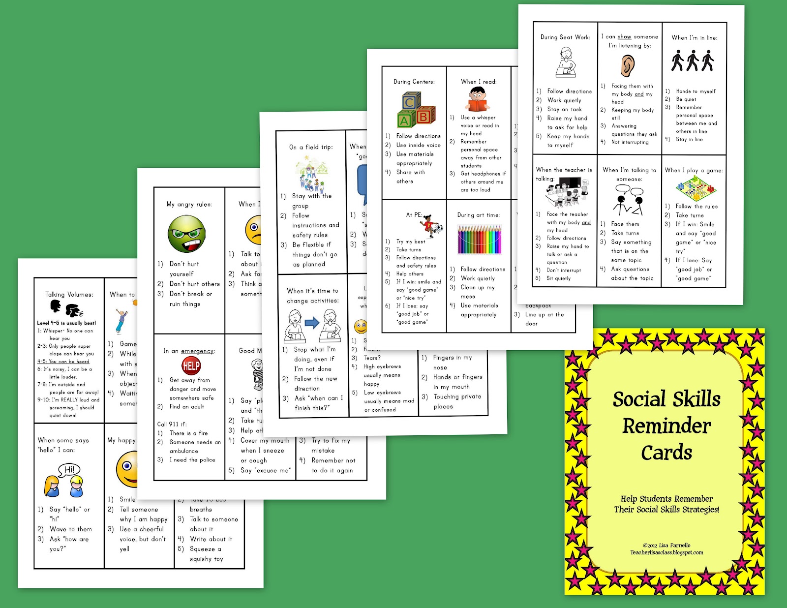 The Lower Elementary Cottage: Social Skills Cards and Behavior Management