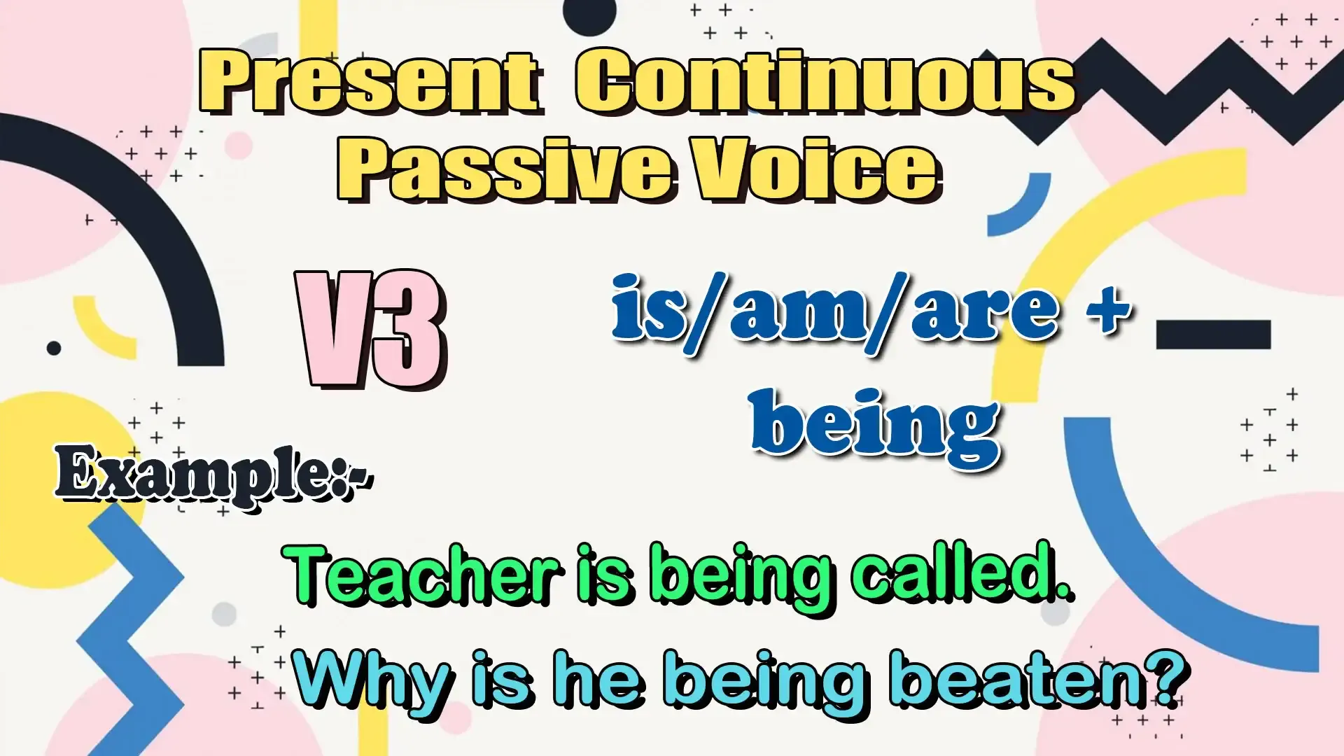 What is Present Continuous Passive Voice | Explanation and Examples in ...