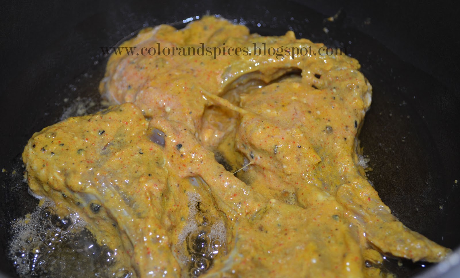 Color and Spices: Mutton chaap